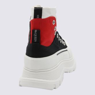 Alexander McQueen Mens Colorblocked High-Top Boot Multicolor Tex Sole