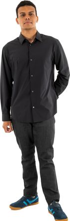 A|X Armani Exchange Mens Essential, down Side Logo Lettering Patch Shirt, Blue, XXL