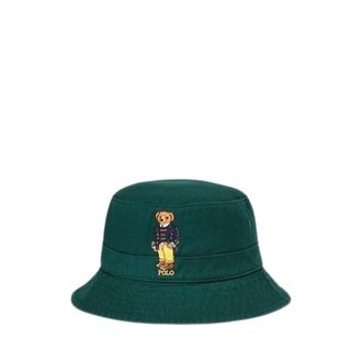 Polo Ralph Lauren unisex, Accessoires, Vert, Taille: L/Xl Bucket Tela Bear