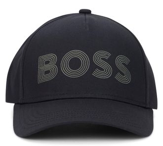 HUGO BOSS Mens Cotton Baseball Cap Black Hat