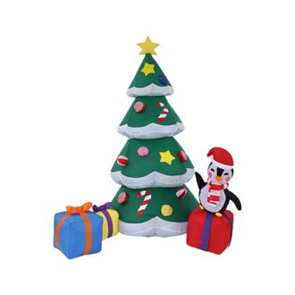 Generico Aufblasbare Weihnachtsdekoration | Beleuchtet zum Aufblasen f&uuml;r Weihnachtsfeste,Weihnachtsbaum Aufblasdekoration Gartendekoration Integrierte LED-Bele