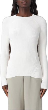A|X Armani Exchange Pull c&ocirc;tel&eacute; en viscose - Femme - Pulls - Beige - Taille: 40 FR