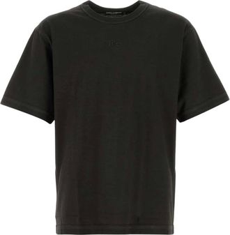Dolce & Gabbana Homme, Tops, Noir, Taille: L Jersey T-Shirt