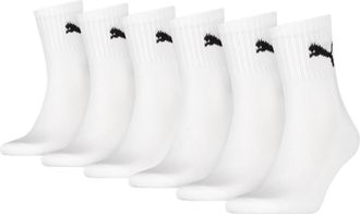 Puma Lot de 6 paires de chaussettes basses de sport unisexes PUMA, V&ecirc;tements, Blanc, 35-38