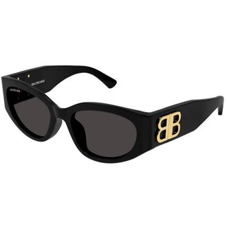 Balenciaga Rechteckige Sonnenbrille in Schwarz und Grau - - Accessories - Damen - Schwarzk - 55 MM