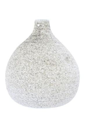 Creative Co-op Creative Co-Op Kleine strukturierte Terrakotta-Vase, schmale Oberseite und abgenutzte Vase, cremefarben