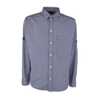Balenciaga Oversized Gestreiftes Hemd - - Shirts - Herren - Blau - XS
