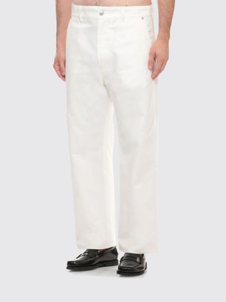 Moschino Jean droit en denim de coton avec patchs appliqu&eacute;s