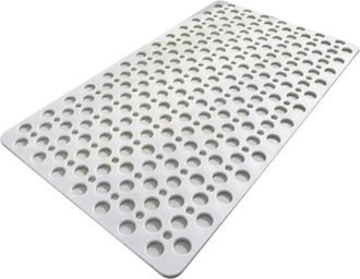Generic Badematte mit Abflussl&ouml;chern, rutschfest, leicht zu reinigen, Badewanne Saugn&auml;pfen, Badezimmerzubeh&ouml;r(White-75x43cm)