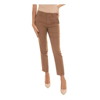 Liu Jo Chino Hose mit geradem Bein und Taschen - - Trousers - Damen - Braun - 2XL