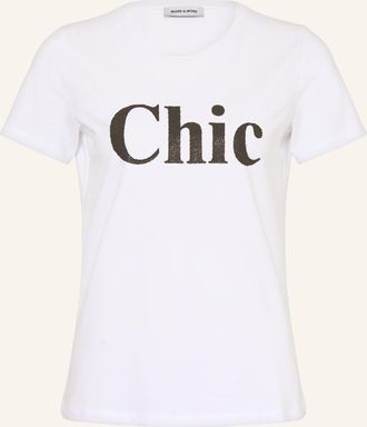 More & More More & More T-Shirt Mit Schmucksteinen weiss