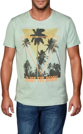 Riverso RIVLukas T-shirt d&eacute;t&eacute; en coton pour homme, coupe droite, col rond, manches courtes, vert, bleu, blanc, gris, jaune, turquoise, tailles S, M, L, XL, XX