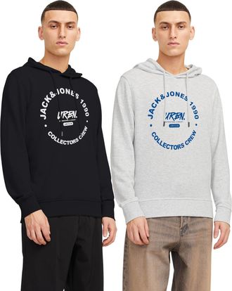 Jack & Jones Male Kapuzenpullover Logo Kapuzenpullover (Doppelpack Hood 8 (Simon, XXL))