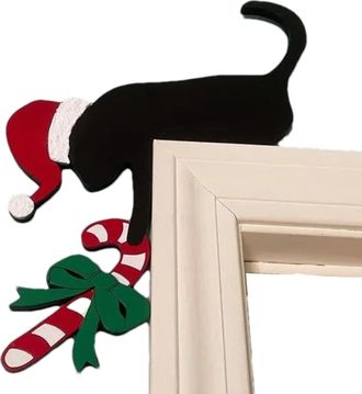 Generic Weihnachts T&uuml;rrahmen - Retro Metall Topper, Wanddekoration Handbemalt | Stilvolle Festliche Verzierung for Tuer Fenster Wand Feier Urlaub Winter Saiso