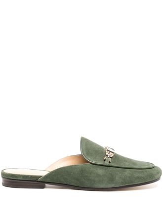 Michael Kors mules en daim Tiffanie &agrave; plaque logo - Vert