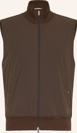 Herno Herno Weste Im Materialmix braun