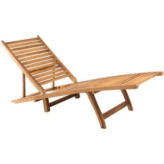vidaXL Vidaxl - Chaise longue Bois de teck solide