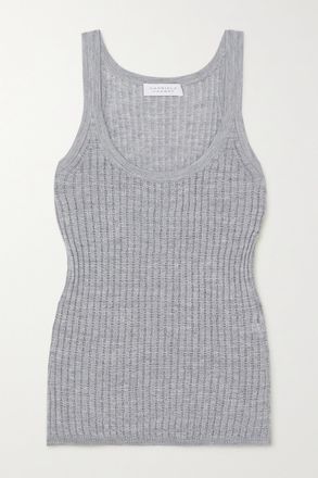 Gabriela Hearst Nevin Tanktop Aus Einer Kaschmir-seidenmischung In Pointelle-strick - Grau