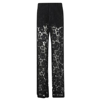 Federica Tosi Femme, Pantalons, Noir, Taille: 40 FR Lace Pants