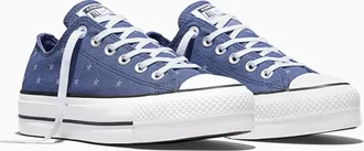 Converse Sneaker CONVERSE CHUCK TAYLOR ALL STAR LIFT PLATFOR, Damen, Gr. 37,5, indigo storm, very peri, wei&szlig;, Textil, Schuhe Sneaker