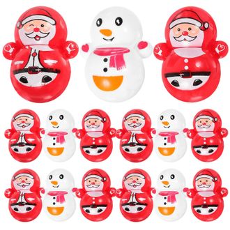 BESPORTBLE 60 St&uuml;ck Weihnachtsmann und Schneemann Tischornament Kleiner Becherdeko aus Kunststoff Bunte Weihnachtsdekoration f&uuml;r Schreibtisch Fenster B&uuml;ro