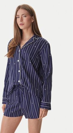 Lauren Ralph Lauren Pyjama ILN12490 Dunkelblau Regular Fit