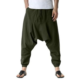 Generic Pantalon de jogging baggy pour homme - Pantalon hippie - Bien-&ecirc;tre - Pantalon de sport - Pantalon de sport dext&eacute;rieur - Pantalon de surv&ecirc;tement d&eacute;cont