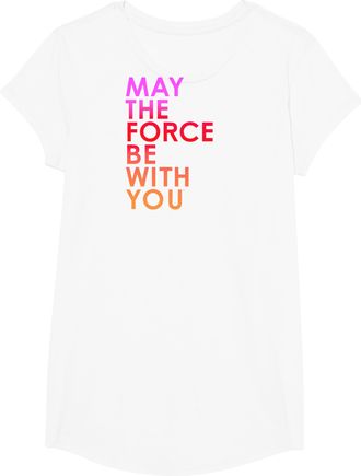 Star Wars The Last Jedi May The Force be With You Bold Text T-Shirt