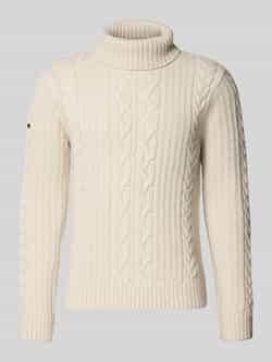Superdry Rollkragenpullover mit Zopfmuster
