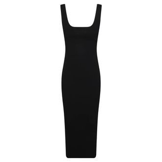 Entire studios Square Neck Knit Midi - - Dresses - Damen - Schwarzk - S
