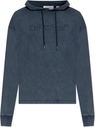 Off-white Homme, Sweatshirts et sweats &agrave; capuche, Bleu, Taille: XS SweaT-shirt &agrave; logo imprim&eacute;