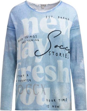 soccx Rundhalspullover mit Rolls&auml;umen