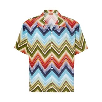 Missoni Homme, Chemises, Multicolore, Taille: M Bowling Shirt