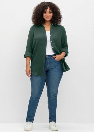 Sheego Klassische Bluse Hemdbluse Langarm