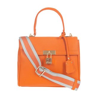 Fracomina Orange Umh&auml;ngetasche aus Kunstleder mit metallischen Details - - Bags - Damen - Orange - ONE SIZE
