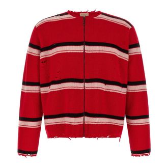 Second/Layer Friends Zip Sweater - - Knitwear - Herren - Rot - L