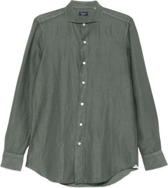 Finamore Homme, Chemises, Vert, Taille: S Milano Shirt