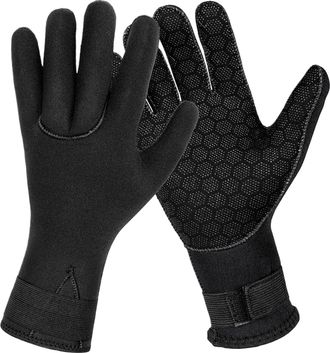 Generico Diving Handschuh - Nylon & Neopren, 3 mm Thermal Insulated | Anti-Slip Adjustable Fit, Water Sports Glove zum Schnorcheln, Kajaken, Kanufahren, Spearf