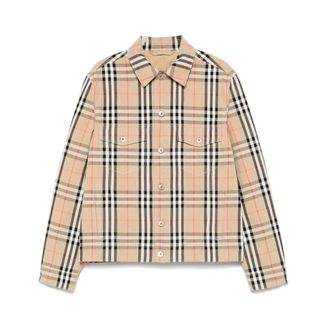 Burberry Homme, Vestes, Beige, Taille: L Veste en Toile Vintage Check