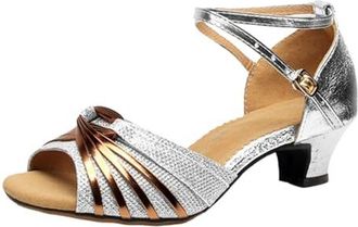 Generic Chaussures De Danse Latine Femme Ouverte Latine Tango Valse Fête Sociale Salle De Bal Ballroom Sandales De Danse Pour Femmes Avec Talon Paillettes Mod