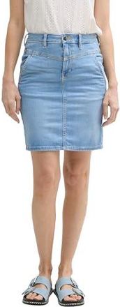 Tom Tailor 1046438 Jupe, 10112-Clean Light Stone Blue Denim, 36 Femmes