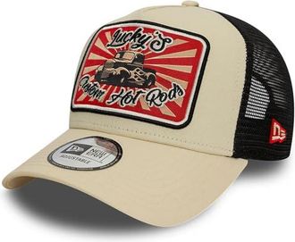 New Era A-Frame Mesh Trucker Cap - Hot Rod Beige