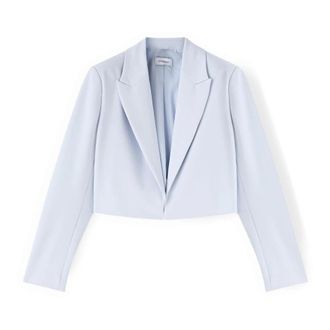 Motivi Spencer Jacke aus Cr&ecirc;pe - - Jackets - Damen - Blau - XL