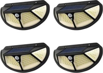 Trade Shop Trade Shop Traesio - Trade Shop - 4PZ lampada luce faretto faro esterno solare 102 led smd sensore movimento TA005