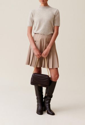 Claudie Pierlot Jupe courte pliss&eacute;e