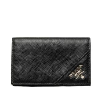 Prada Porte-cartes Saffiano Pre-owned - Femme - Pre-owned - Noir - Taille: ONE Size