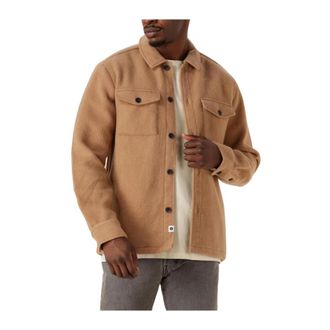 Anerkjendt Beiges Woll-Overshirt f&uuml;r M&auml;nner - - Jackets - Herren - Braun - M