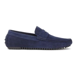 Kazar Marineblaue Wildleder-Penske-Mokassins auf einer profilierten Sohle - - Shoes - Herren - Blau - 42 EU