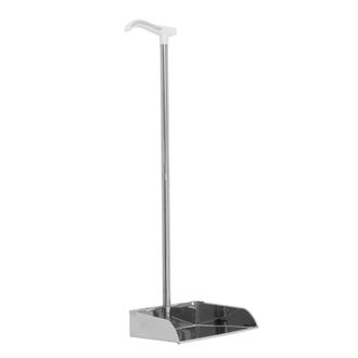 Pretyzoom Metall Kehrschaufel Edelstahl Mit Langem Griff F&uuml;r Haus Und Garten Komfortables B&uuml;cken Freies Design Gro&szlig;es Fassungsverm&ouml;gen F&uuml;r Einfache M&uuml;llentsorgu