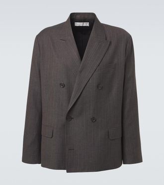 Our Legacy Blazer Halt ray&eacute; en laine et coton